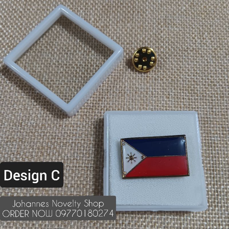 Philippine Flag Collar Pin with Acrylic Case (PINSML) | Shopee Philippines