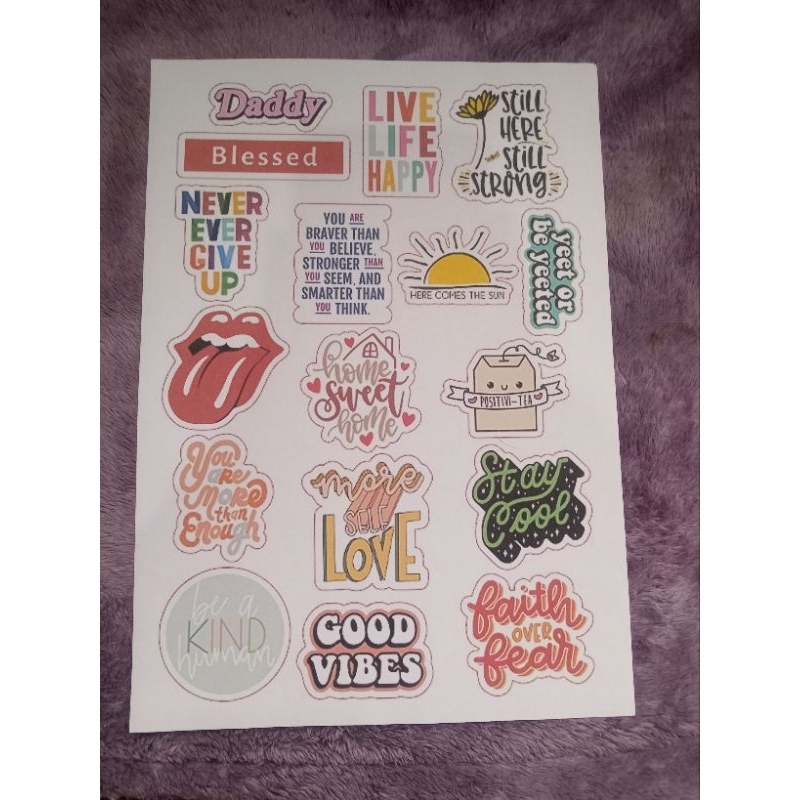 Aesthetic sticker 4 sheet (matte) | Shopee Philippines