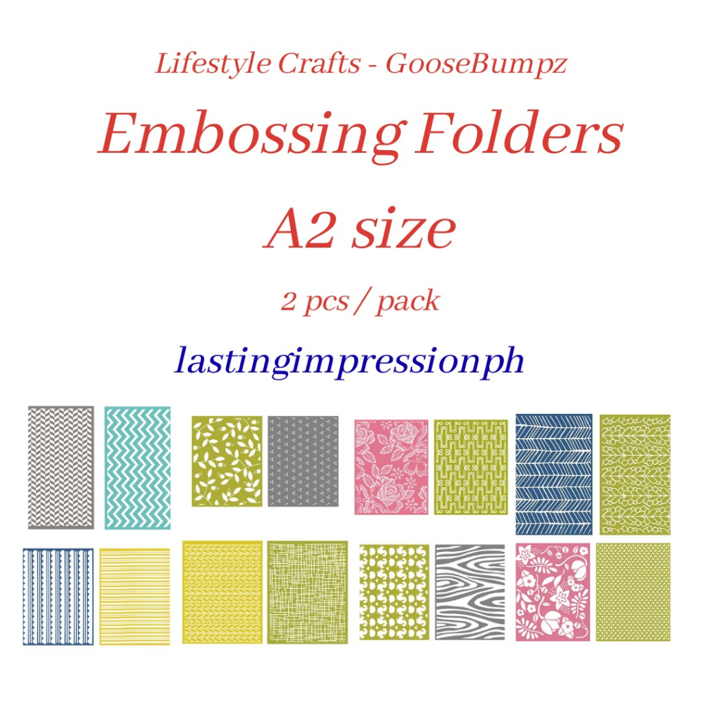 LifeStyle Crafts Goosebumpz Embossing Folders - A2 size - 2 pcs per ...
