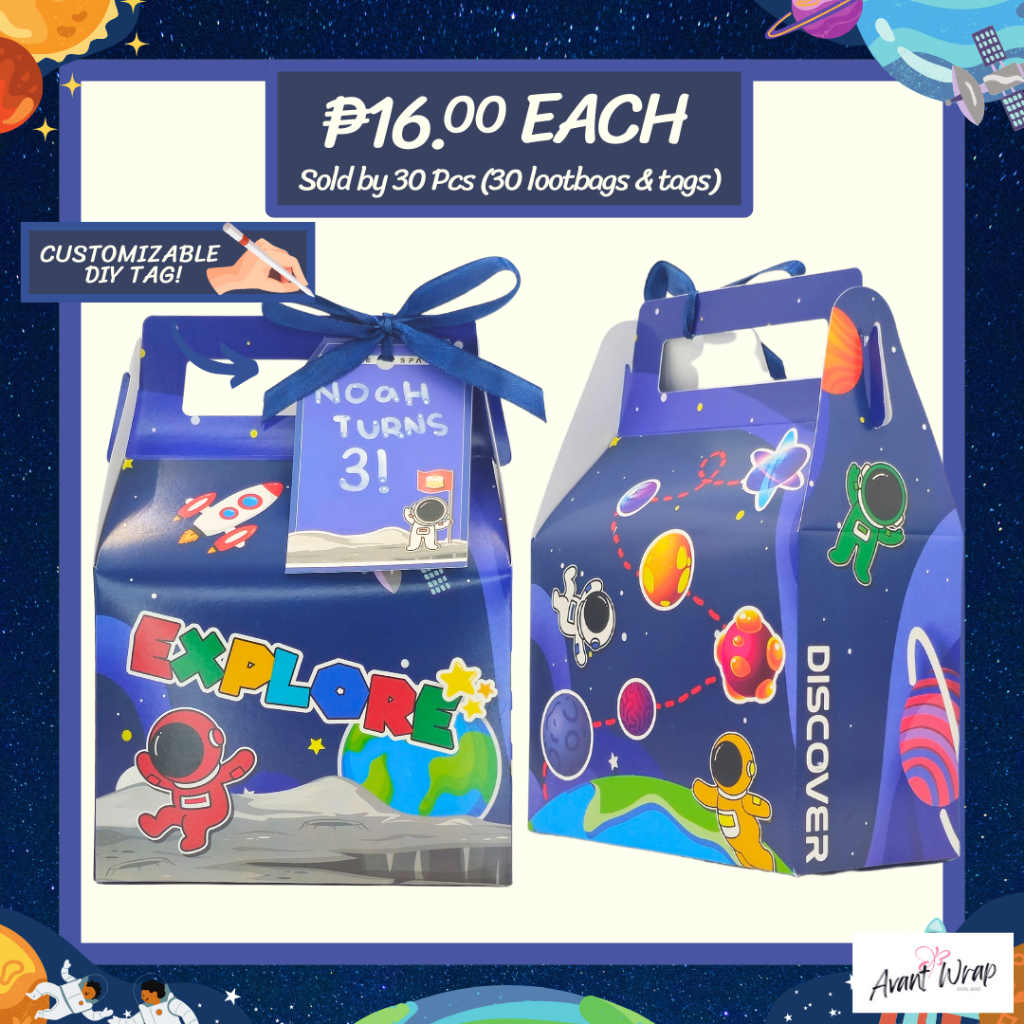 (30PCS) LL3010 Astronaut Space Loot Box Bag With DIY Customizable Tag ...