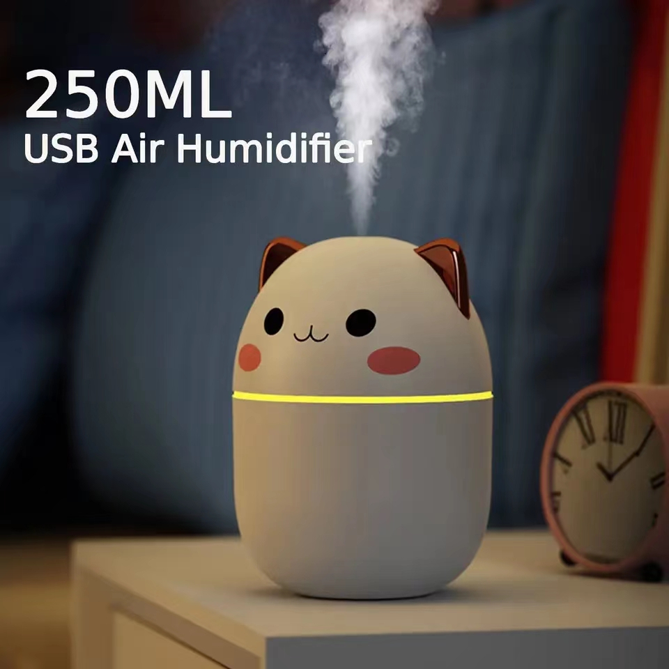 Mini Air Humidifier with Night Light Cute Pet for Home Office USB ...