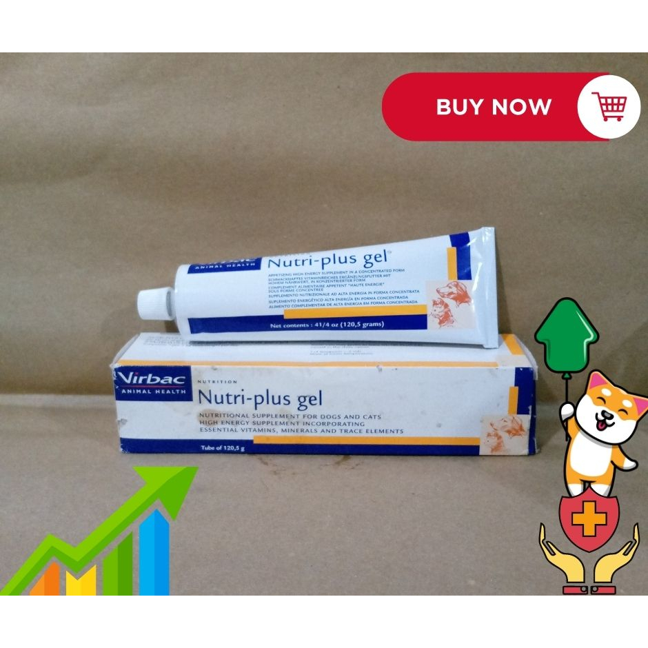 VIRBAC ANIMAL HEALTH NUTRI PLUS GEL 120.5 GRAMS FOR DOG CAT NEW ...