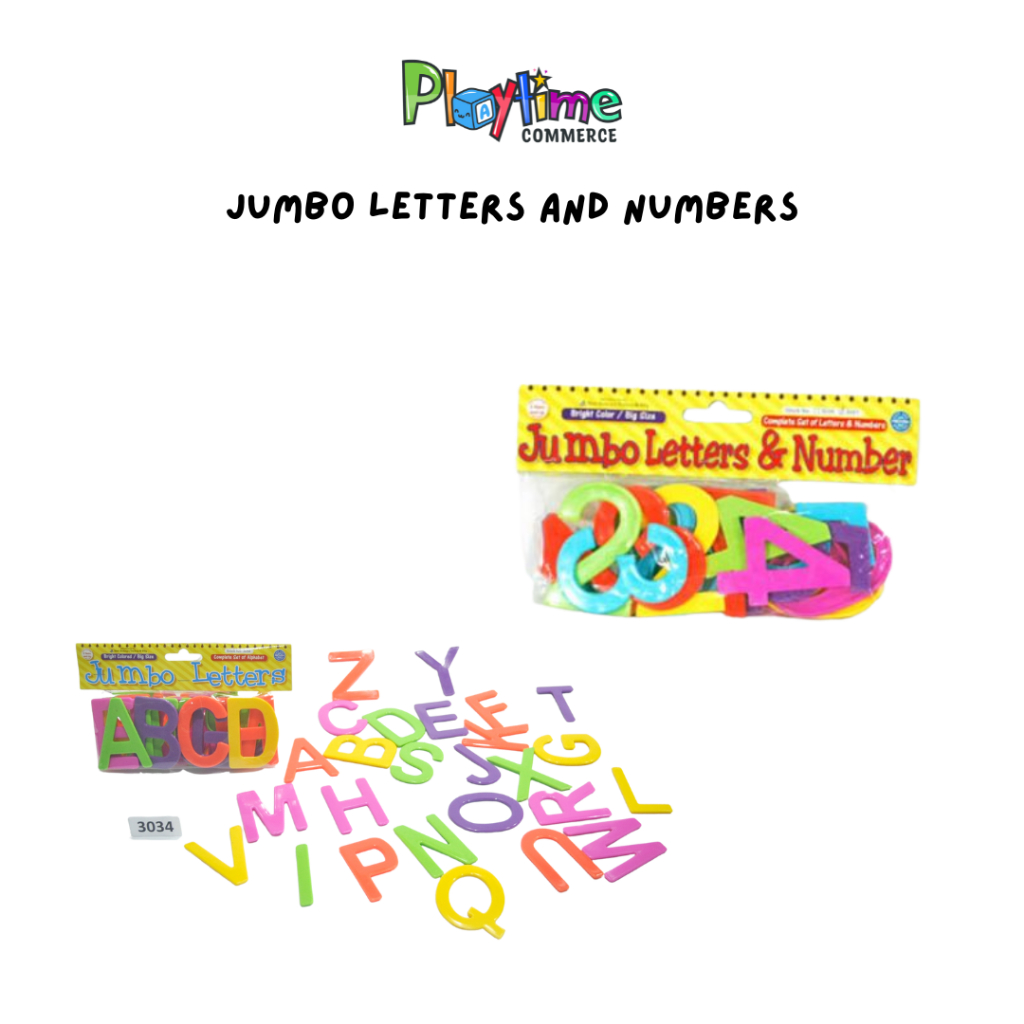 Jumbo Letters and Numbers Set Educational Alphabet Counting A-Z 0-9 ...