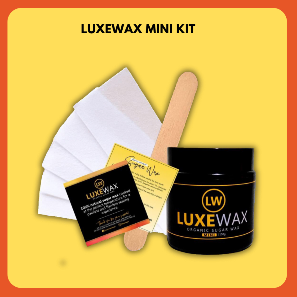 Luxewax Organic Sugar Wax - MINI SIZE 150g w/ applicator and strips for ...