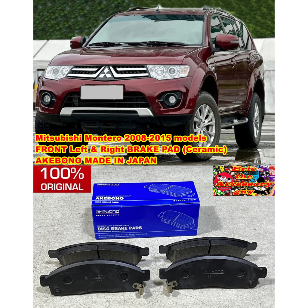 Ceramic Front Brake Pads for Mitsubishi Montero 2008-2015 (Original ...