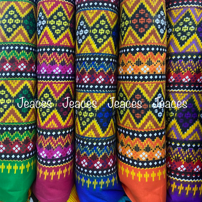 JEACES Chinese Cotton TRIBAL/ETHNIC #67 (36" width) TELA PER YARD ...