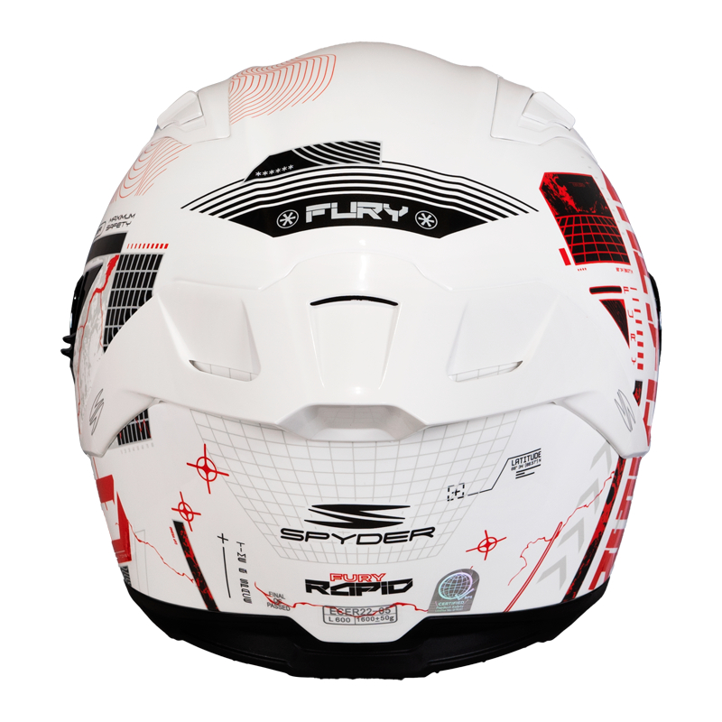 Spyder Fury GD - Rapid S8 Full Face Helmet with Dual Visor (Free Clear ...