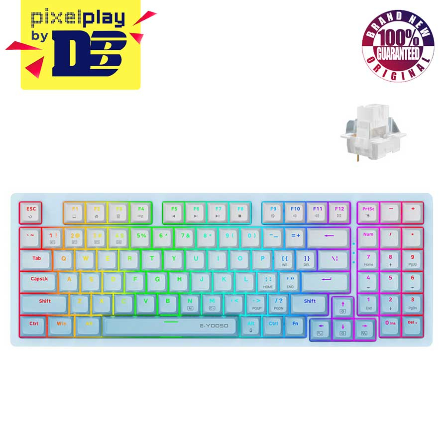 E-Yooso Z-94 Tri-Mode RGB 94-Keys Hot-Swappable Mechanical Keyboard ...
