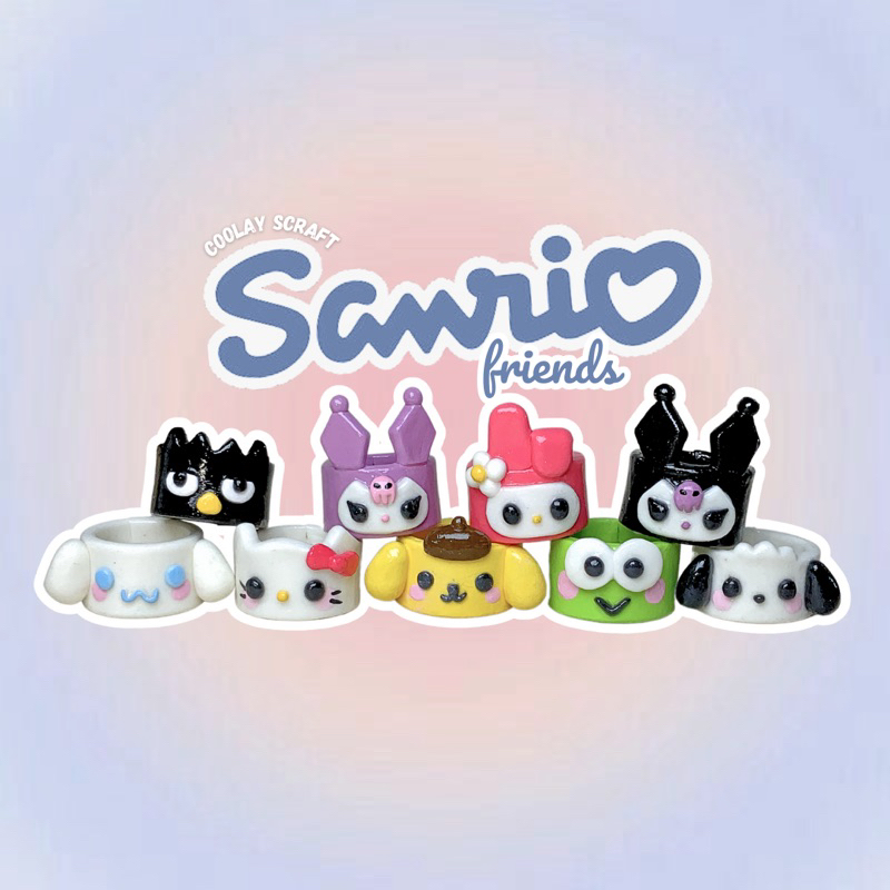 New design Sanrio Friends Handmade Clay Rings by CooLAY Scrafts ...