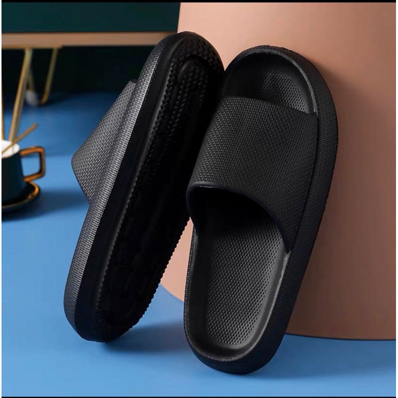 Thick Bottom Plain Color Non Slip Slides Slippers for Men & Women ...