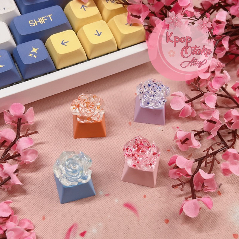 Ice Crystal Flower Collection Artisan Keycaps | Kpop Otaku Alley ...