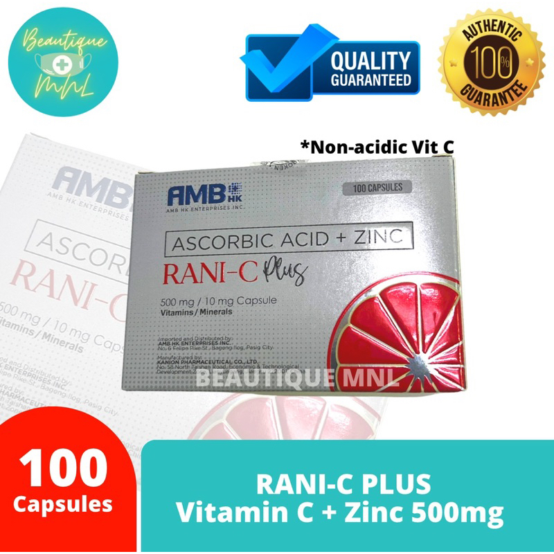 (SALE 12/24 Expiry) RANI C PLUS Vitamin C with Zinc (Non-acidic Vit C ...
