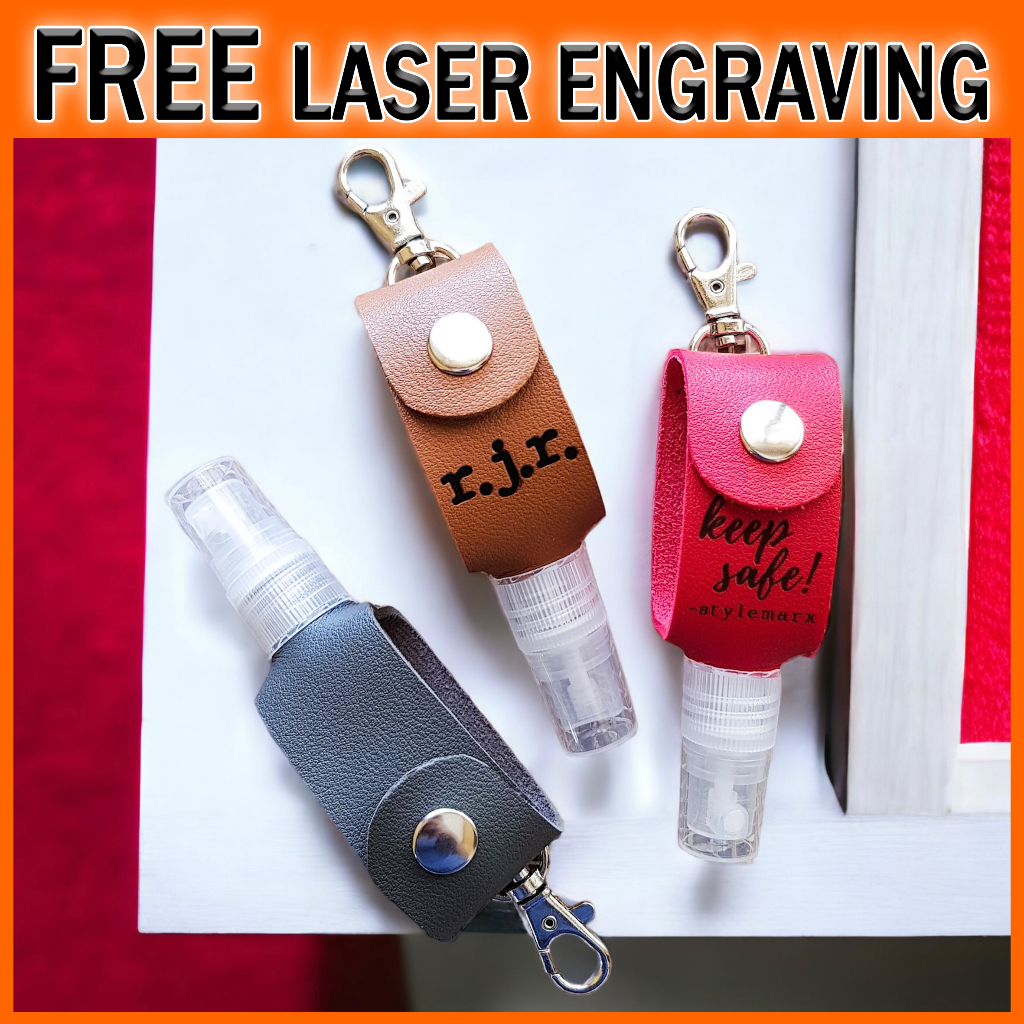 (Free Engrave) Personalized Leather Alcoholder / Alcohol Bottle Holder ...