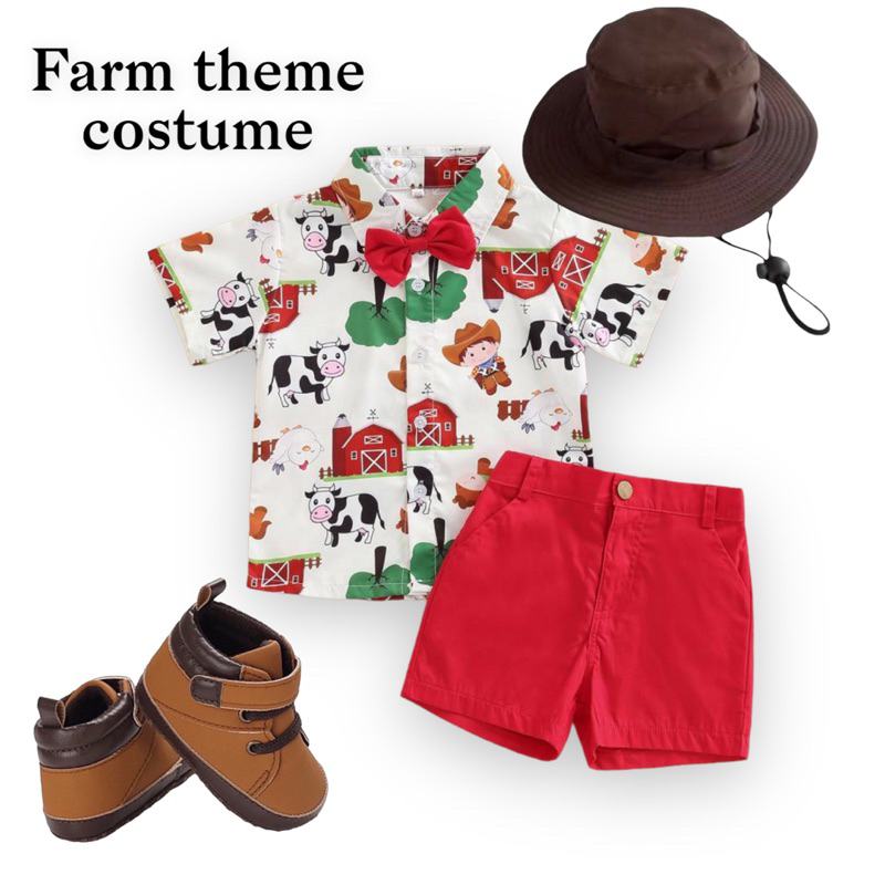 Farm Theme Cow Birthday Party Outfit Costume photoshoot | Shopee ...