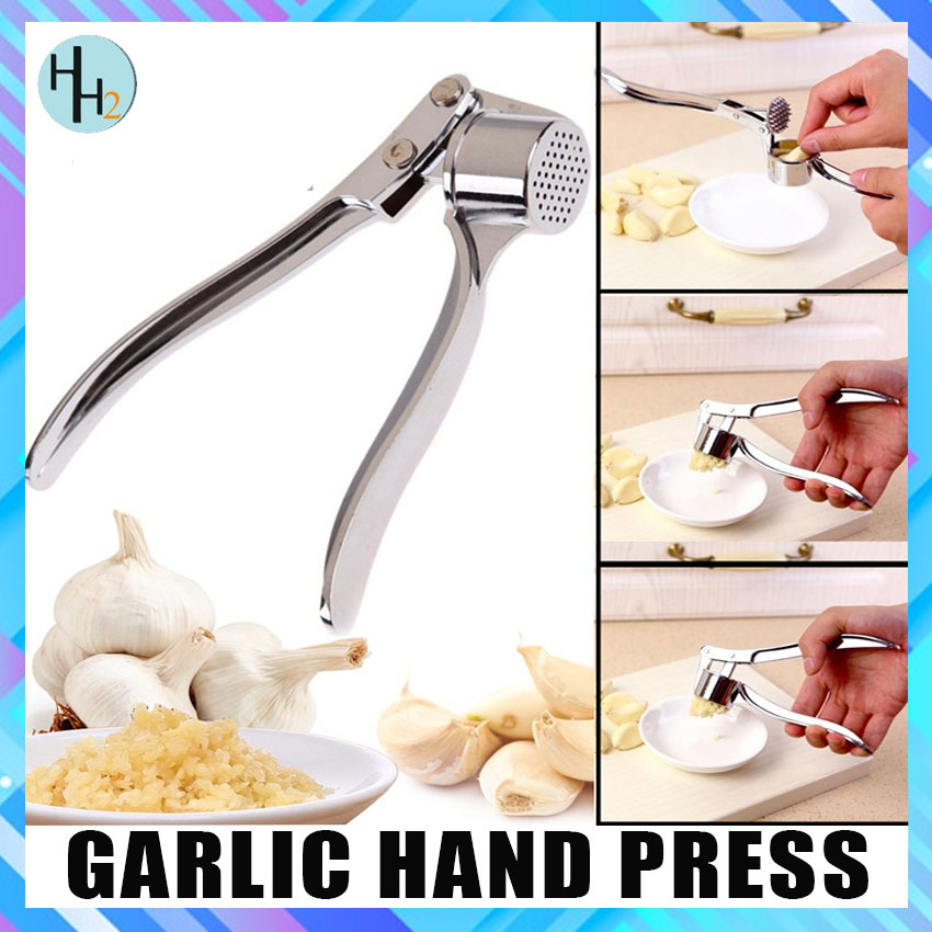 Stainless Steel Garlic Press,Ginger Squeezer (Stainless) / 2in1 ...