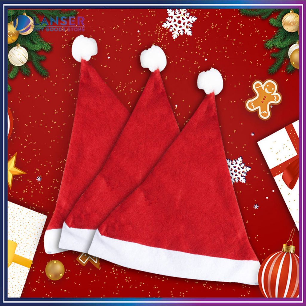 【LS】Christmas hat, Santa hat Normal style and star style | Shopee ...