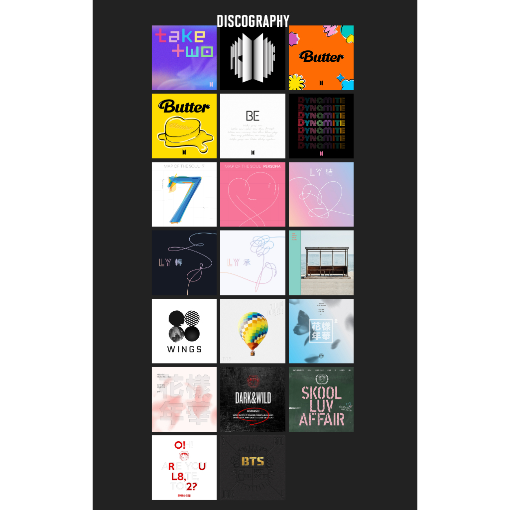 BTS Discography Group and SOLO Albums Magnet 4cm x 4cm | Shopee Philippines