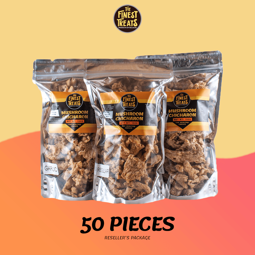 50PIECE RESELLER'S PACKAGE PRICE - Mushroom Chicharon 50grams/100grams ...