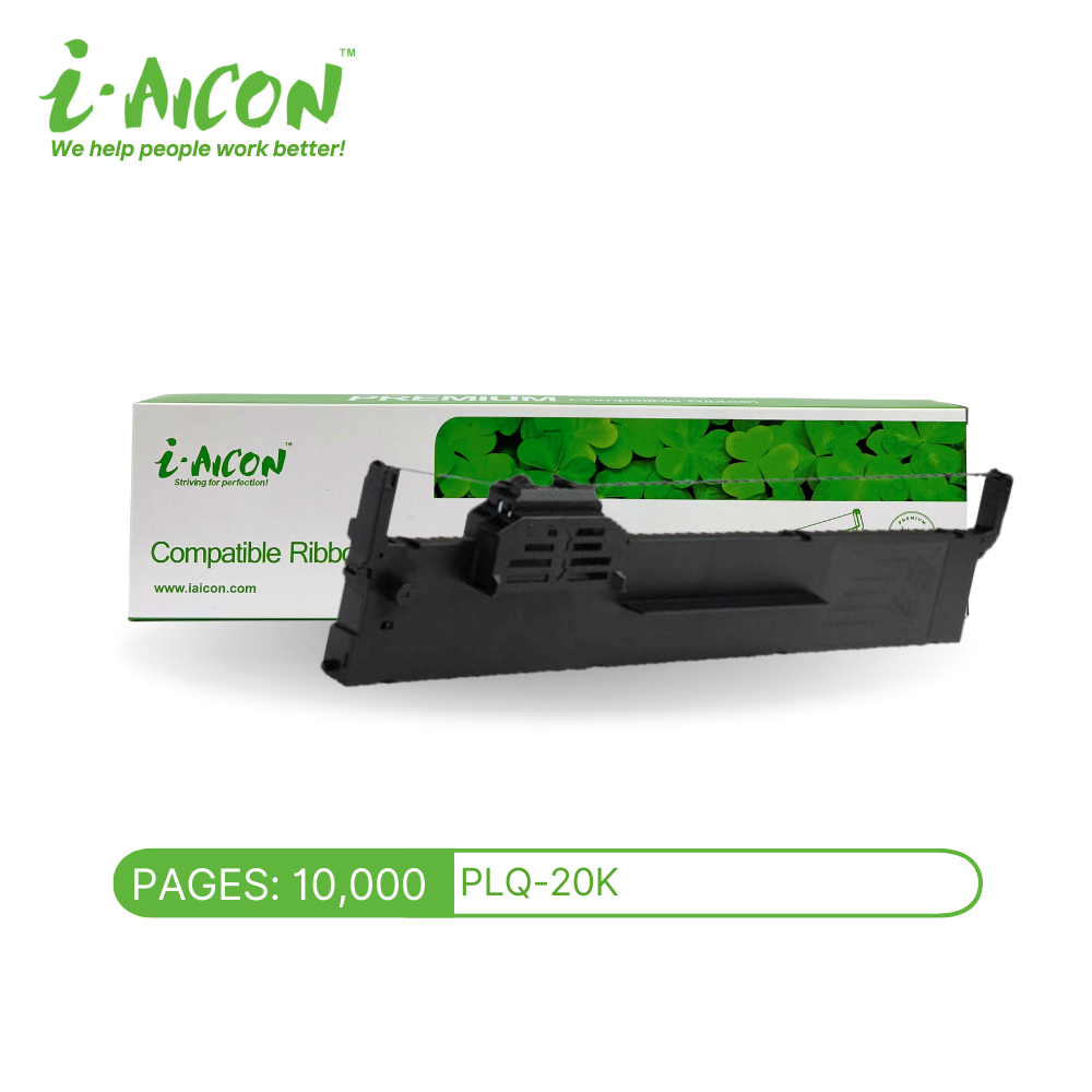 i-AICON PLQ-20K Ribbon for Epson PLQ-20/20K/20M – Compatible with ...