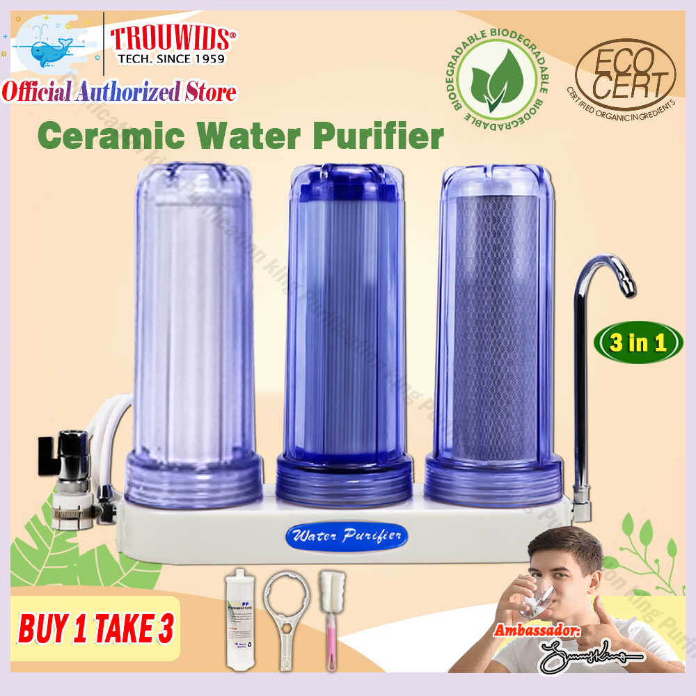 3in1 Ceramic Water Purifier Faucet Front Water Purifier | Shopee ...