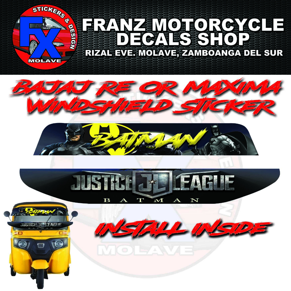 BAJAJ RE OR MAXIMA WINDSHIELD STICKER | Shopee Philippines