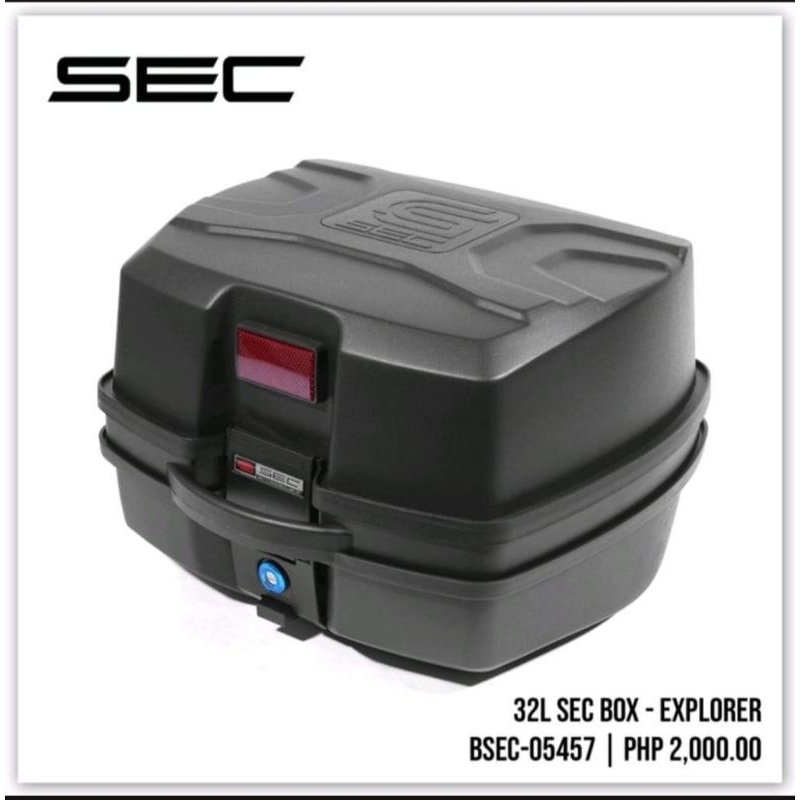 SEC PLASTIC TOP BOX Explorer 32Liters with Backrest | Shopee Philippines