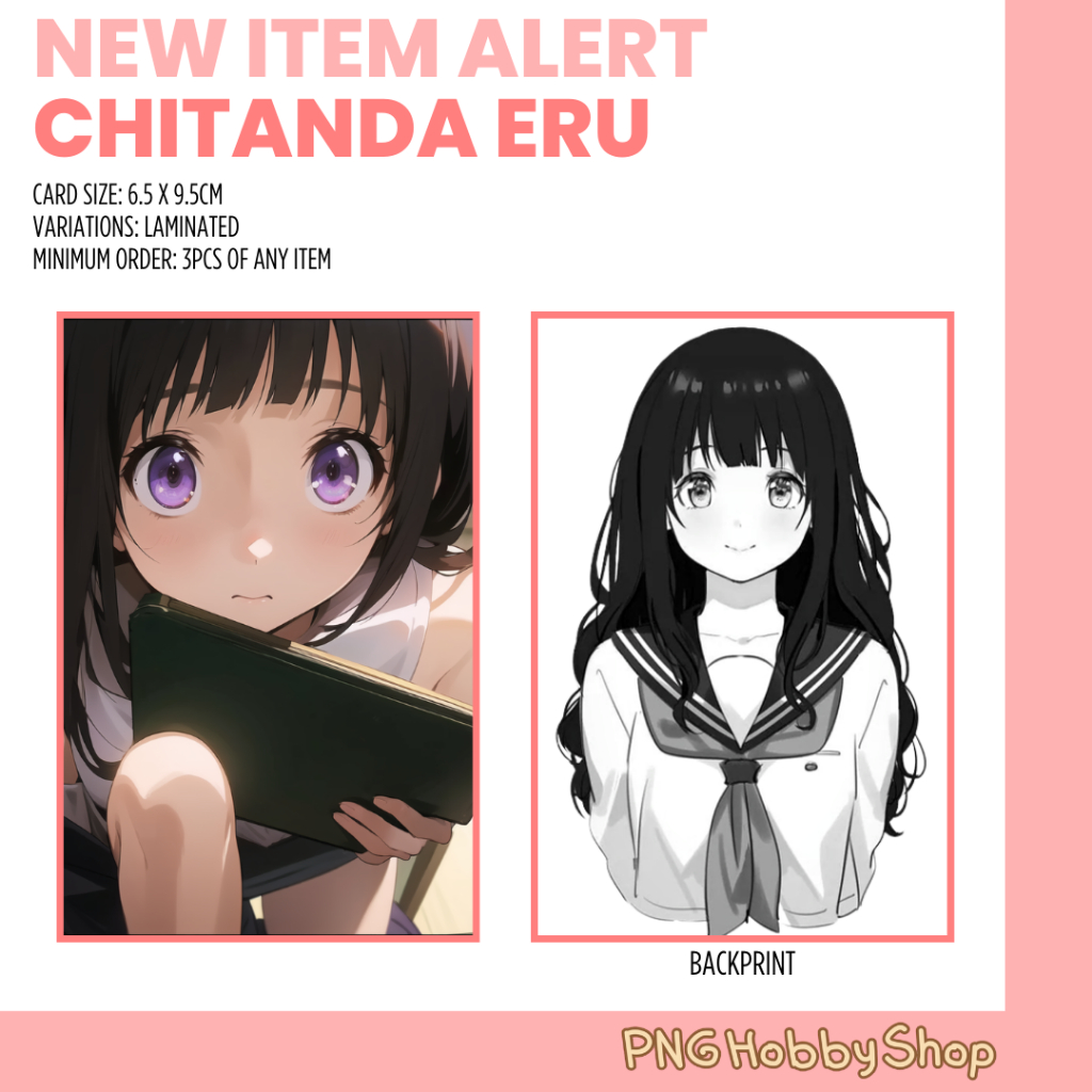 (NEW UPLOAD) Chitanda Eru Hyouka Anime Photocards and Keychains - PNG ...