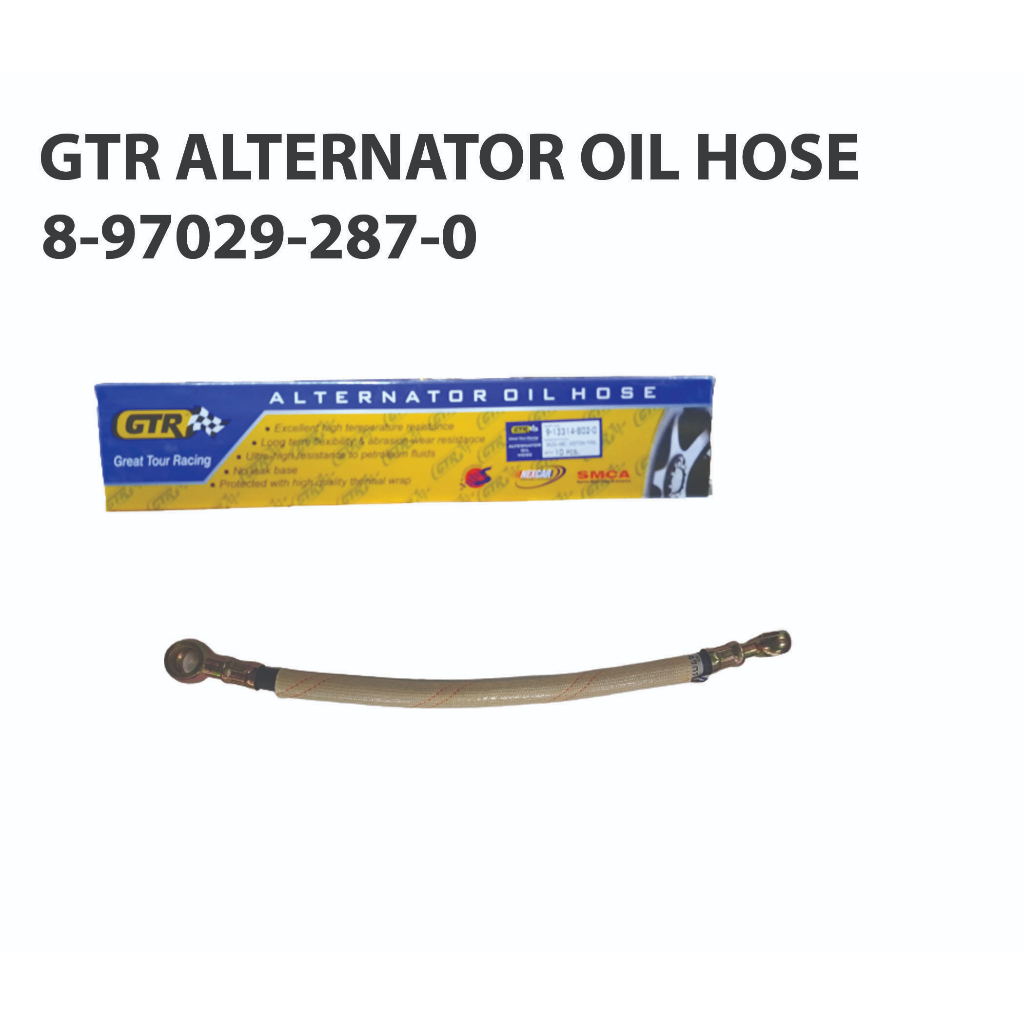 ALTERNATOR OIL HOSE ISUZU 4HF1 (COTTON TYPE) 13" 8-97029-287-0 | Shopee ...