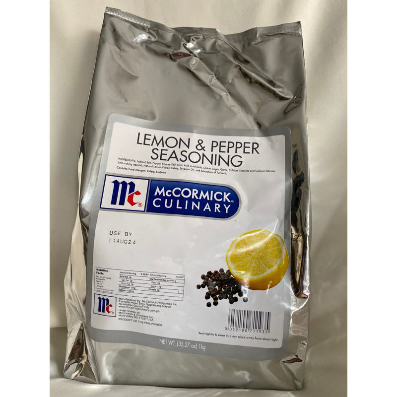 McCormick LEMON & PEPPER Seasoning 1Kilo | Shopee Philippines