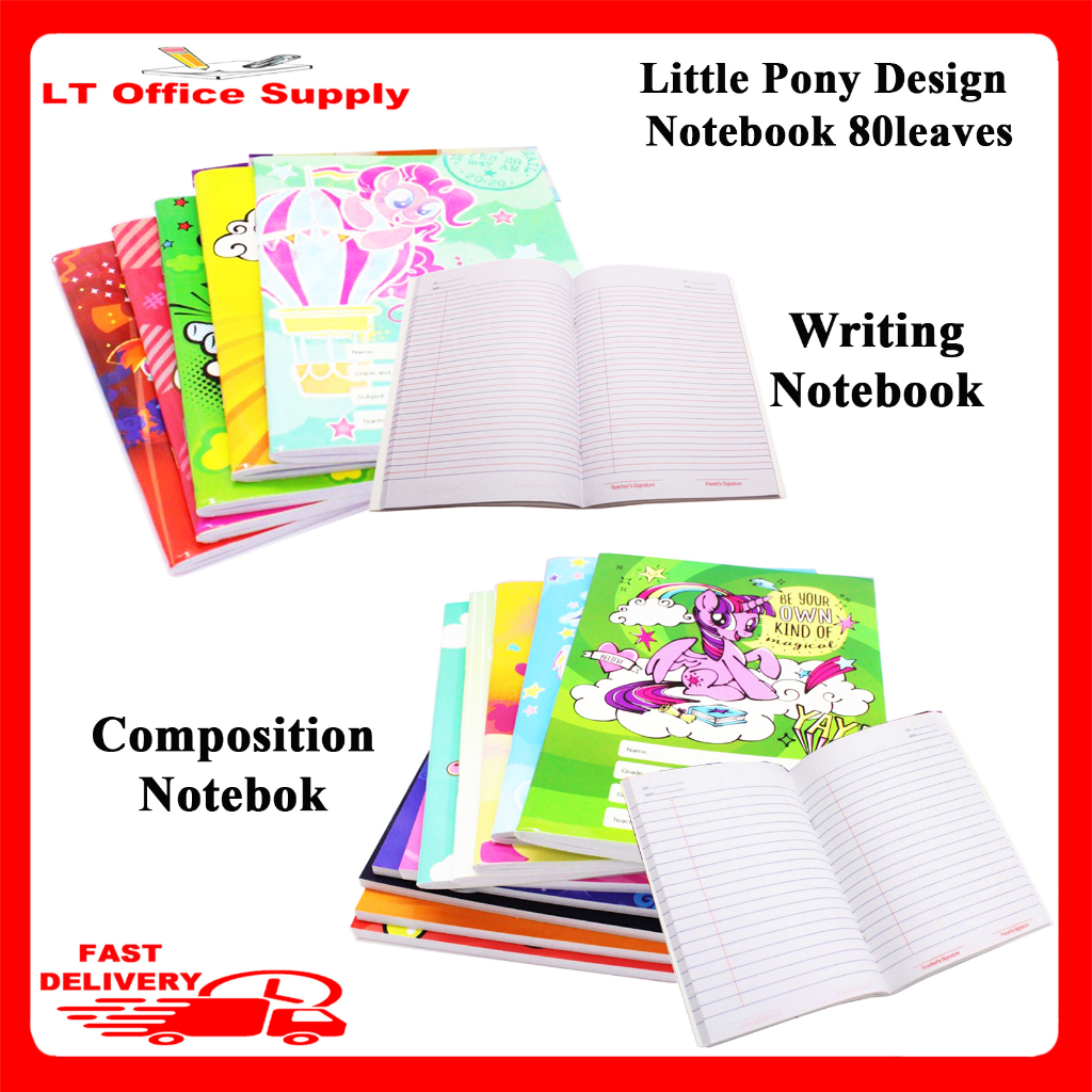 5 Pads / 10 Pads Notebook 80 leaves Little Pony design | Shopee Philippines