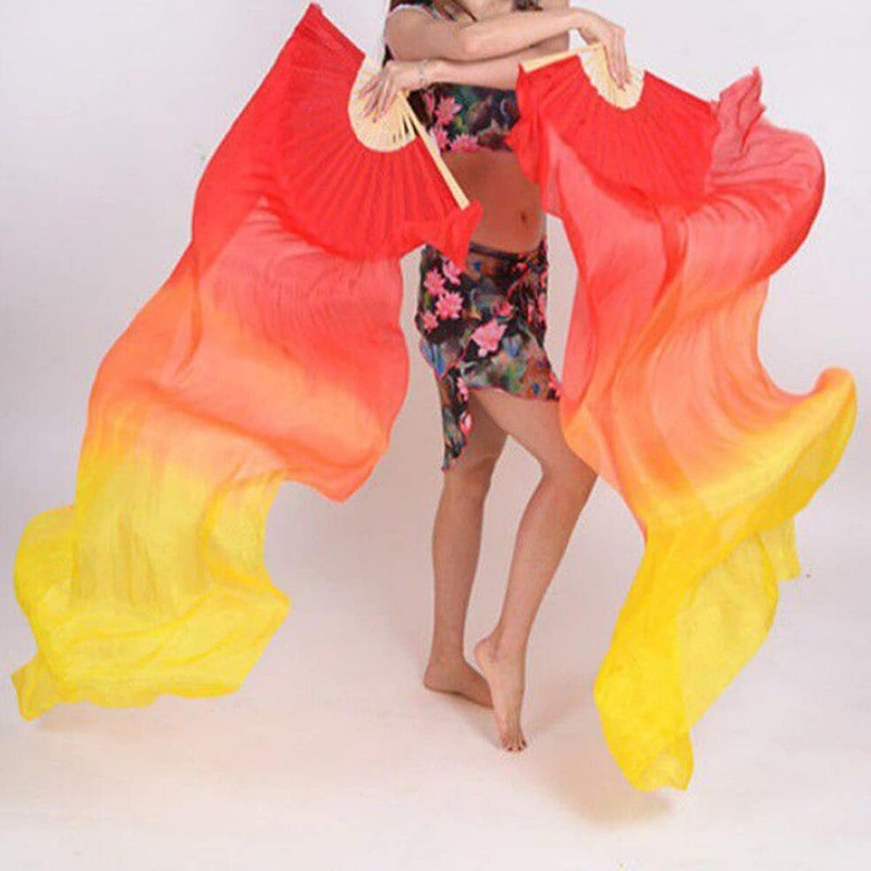 COD 1.8M Long Dance Fan Belly Dance Performance Long Fans Multicolor ...