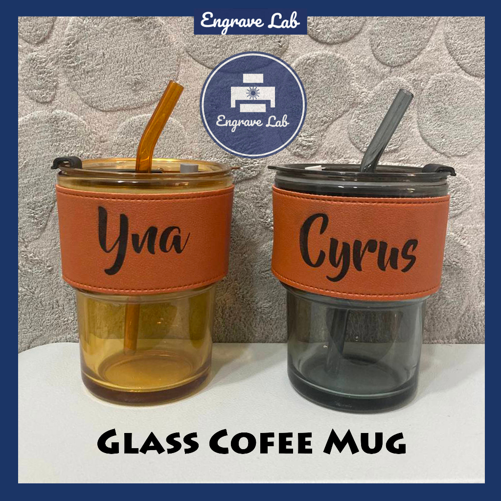 Personalized Glass Cofee Mug Tumbler | Laser Engraved Gift Tokens ...