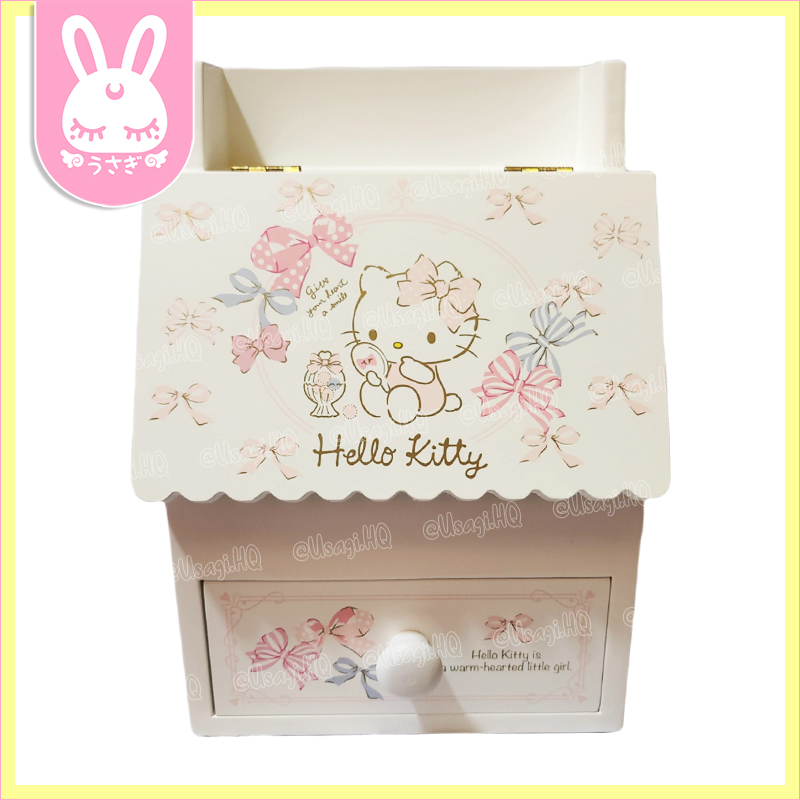 Sanrio Hello Kitty Authentic Beautiful Dainty Wooden Vanity Decorative ...