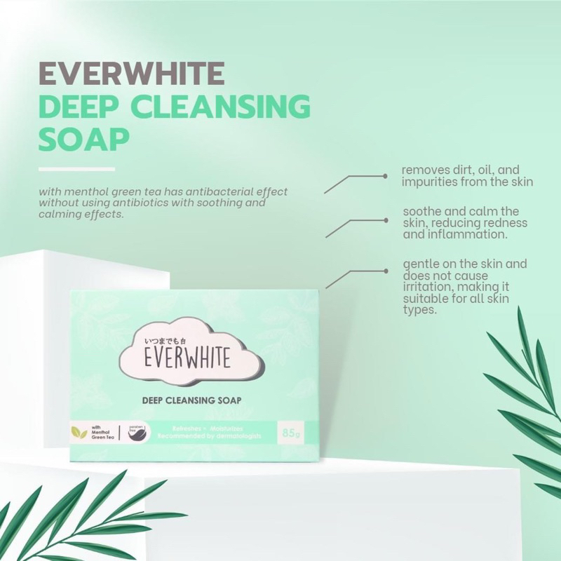 Everwhite Green Tea Soap 85g | Shopee Philippines