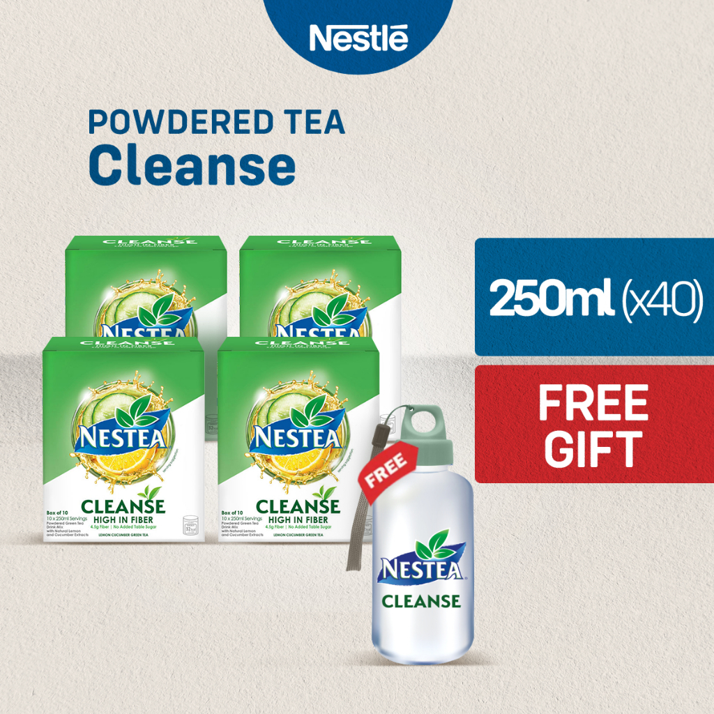Nestea Cleanse Lemon Cucumber Powdered Green Tea with Fiber 250ml ...