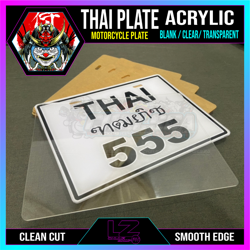 Thai Acrylic Plate, Motorcycle Blank Plate Clear / Transparent, Plate ...