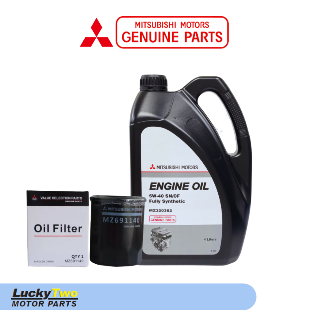 Mitsubishi Genuine Motor Oil Fully Synthetic 5W-40 with Oil Filter ...