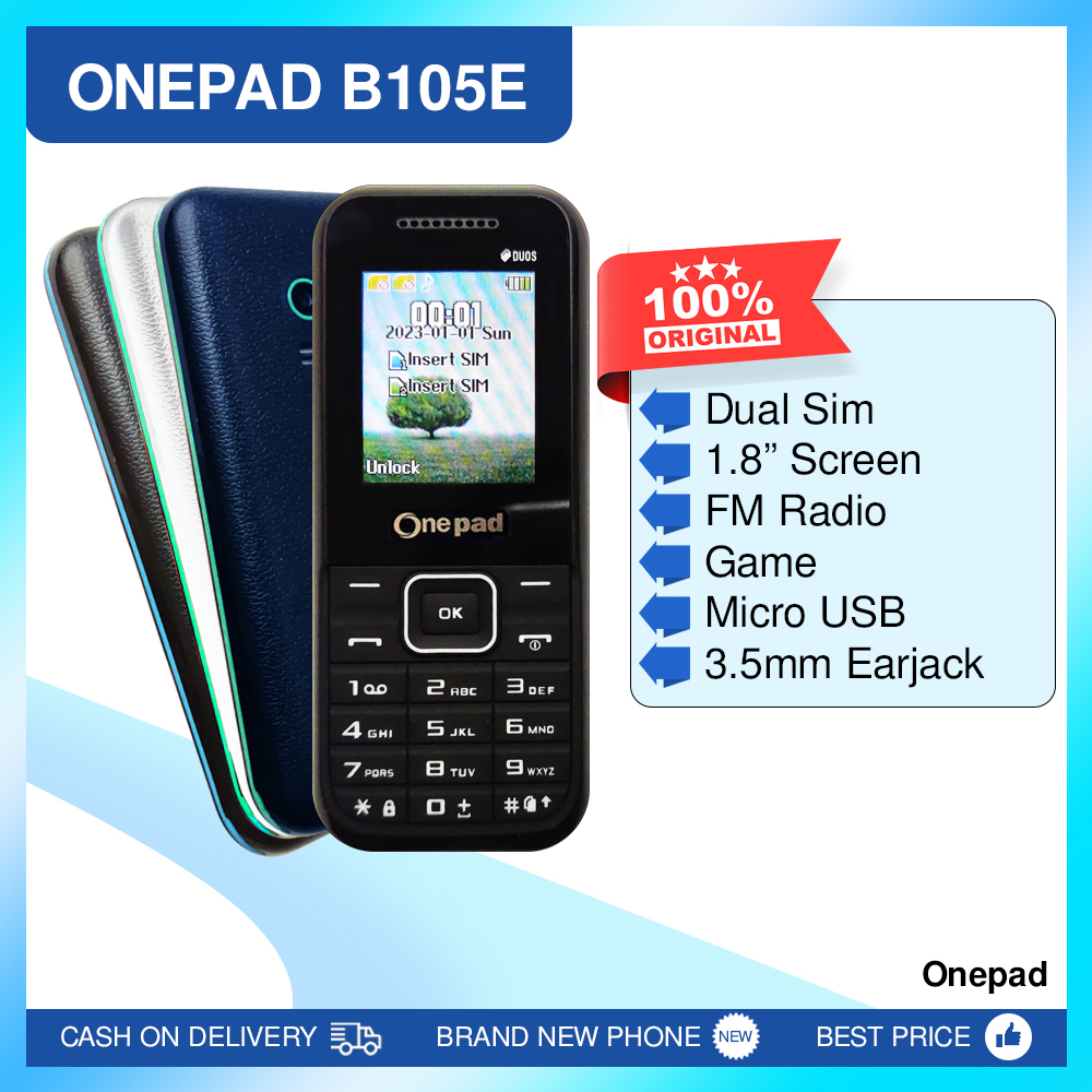 Onepad B105E B310E Dual Sim Basic Phone Keypad Phone 800mAh | Shopee ...