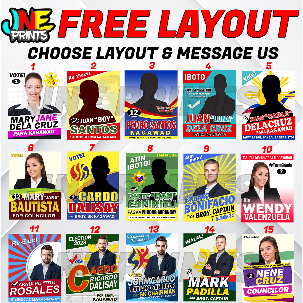 CUSTOMIZED / ELECTION VINYL STICKER / BRGY.ELECTION / FOR OUTDOOR ...