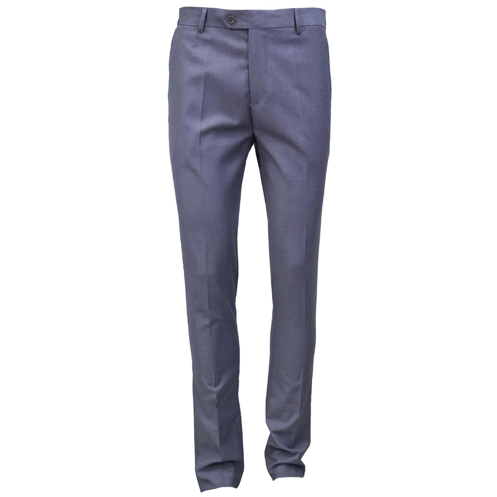 Sahara Men's Slim Fit Plain Flant Front Suit Slacks (Light Gray ...