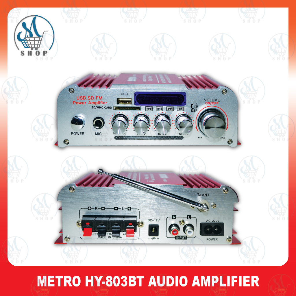 METRO HY-803BT AMPLIFIER USB/SD/FM/BLUETOOTH | Shopee Philippines