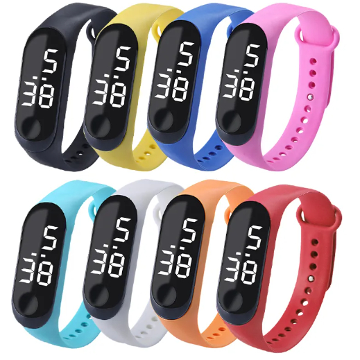 Led Digital Watch Luxury White Light Touch Screen 50M Waterproof Casual ...