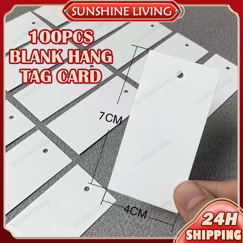 Blank Hang Tag Card Plain White Tag Price Paper Label for Labeling ...
