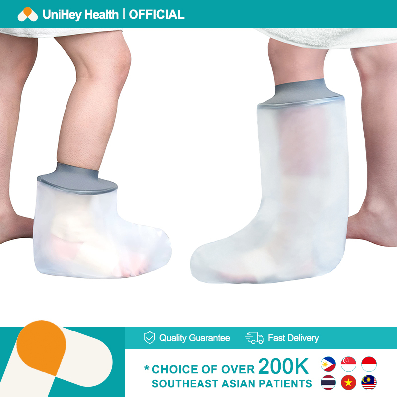 【UniHey】Waterproof Leg Cast Cover Reusable Shower Protector Covers Cast ...