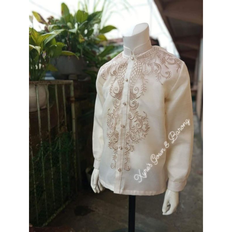 Premium Burda Barong Tagalog with Lining/ Piña Organza/ Not Shiny ...