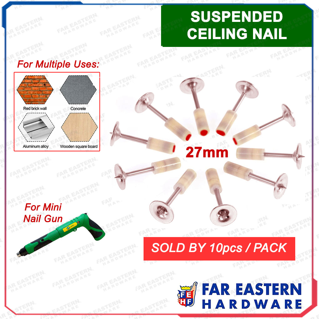 Suspended Ceiling Concrete Nail Rivets 27mm for Mini Nail Gun 10pcs ...