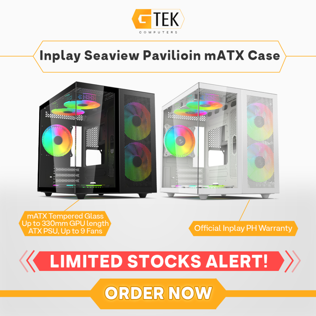Inplay Seaview Pavilion Tempered Glass mATX Gaming Case | Shopee ...