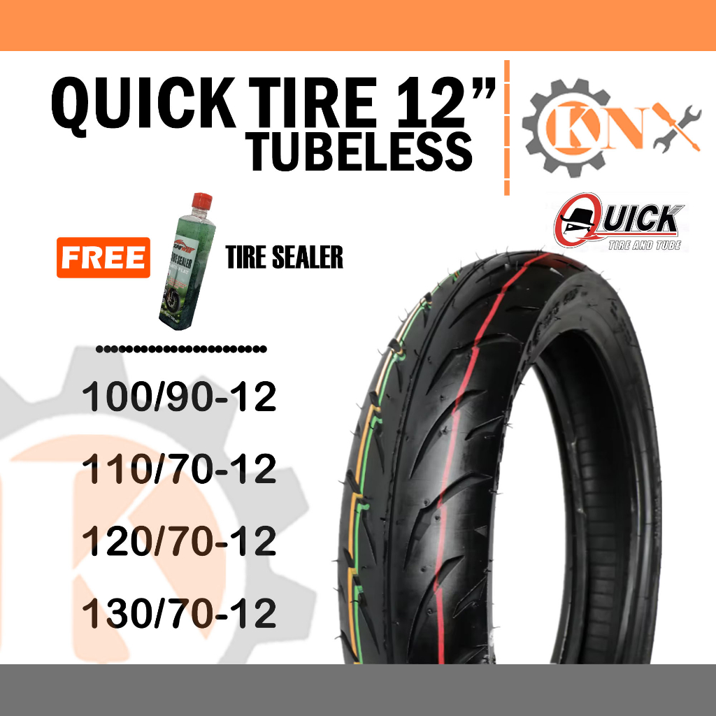 QUICK Tire PHOENIX (GR390) Tubeless By12 AND 13 For ZOOMERX Made In ...