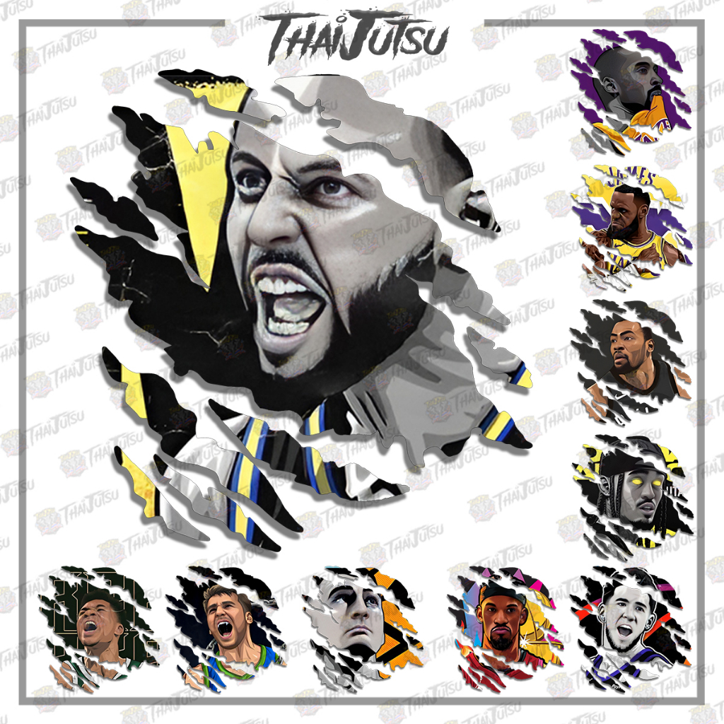 NBA PLAYERS | ANIME SCRATCH STICKER【ThaijutsuStickers】 | Shopee Philippines