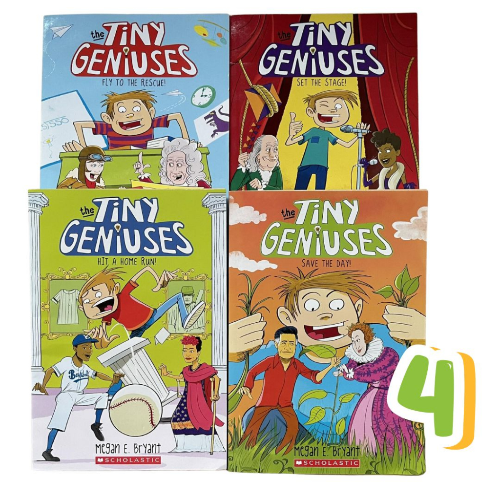 Tiny Geniuses (4 books) softcover - with slight folds on book cover and ...
